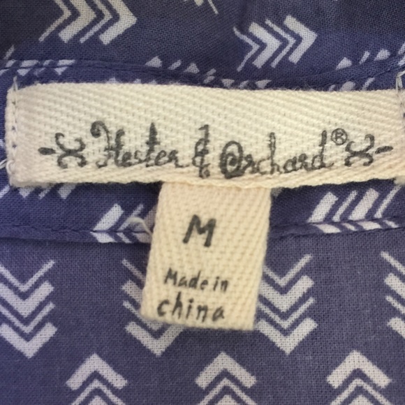 Hester & Orchard | Tops | Hester Orchard Medium Womens Button Down Shirt | Poshmark